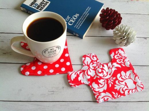 Coaster Sewing Pattern, Jigsaw Puzzle Coaster - Sew Crafty Me