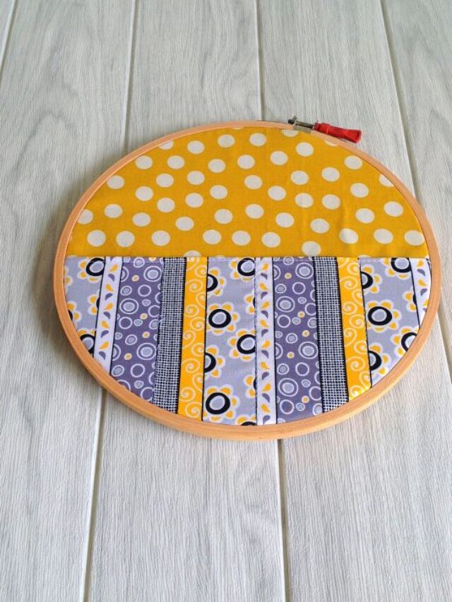 How to Build an Easy Hanging Hoop Organizer - Sew Crafty Me