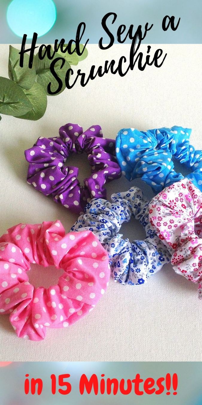 How to Hand- Sew a Scrunchie in 15 Minutes - Sew Crafty Me