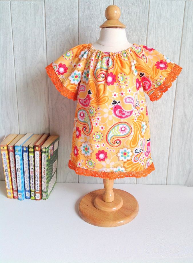 Easy Peasant Dress in 5 Steps ( Sewing Project) - Sew Crafty Me