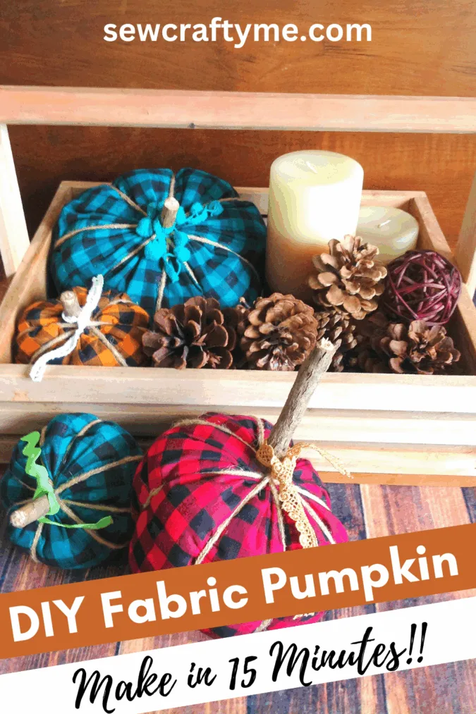 Free Plaid Fabric Pumpkin Pattern - Sew Crafty Me