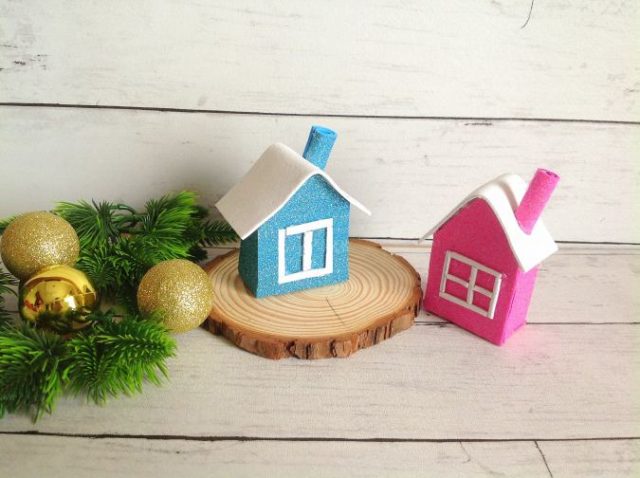 DIY Christmas Village Houses - Sew Crafty Me