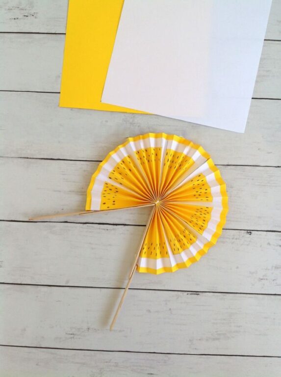 Fruit Paper Fan Craft for Kids - Sew Crafty Me