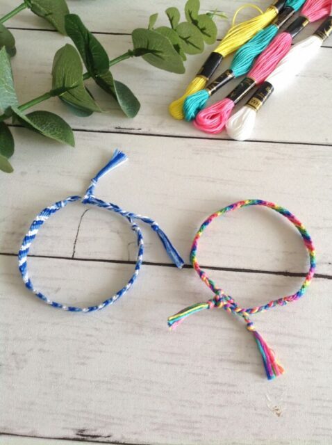 How to Make Candy Stripe Friendship Bracelets - Sew Crafty Me