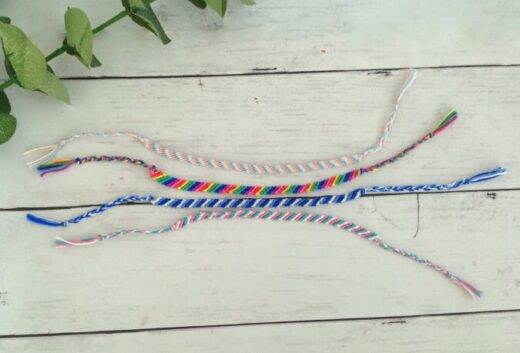 How to Make Candy Stripe Friendship Bracelets - Sew Crafty Me