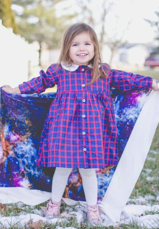 Free Girls Dress Sewing Pattern with Collars and Sleeves - Sew Crafty Me