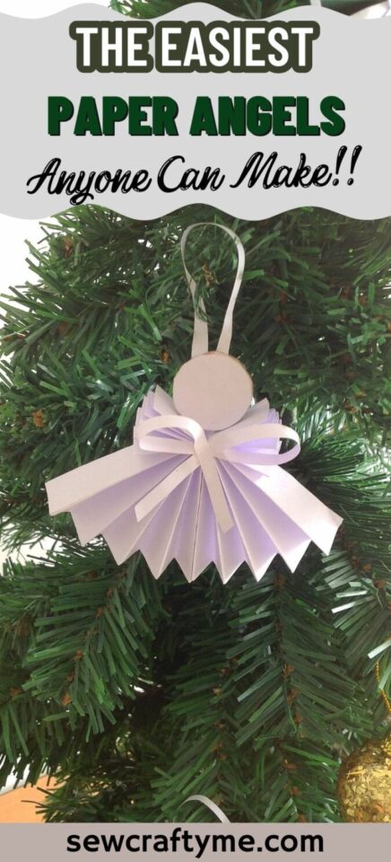 DIY Paper Angels Christmas Ornaments - Sew Crafty Me