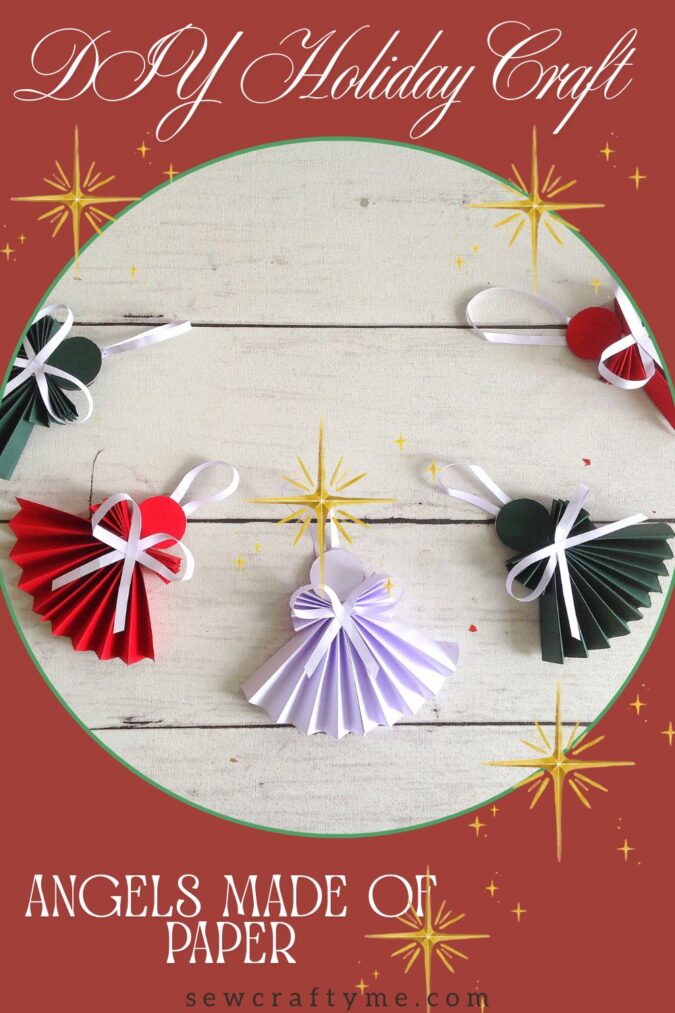 DIY Paper Angels Christmas Ornaments - Sew Crafty Me