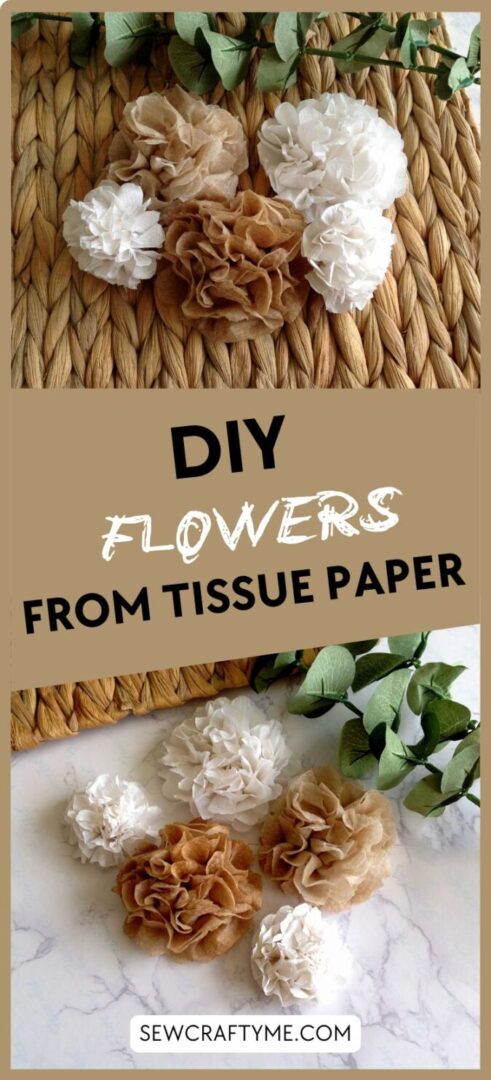 How to make a flower with tissue paper - Sew Crafty Me