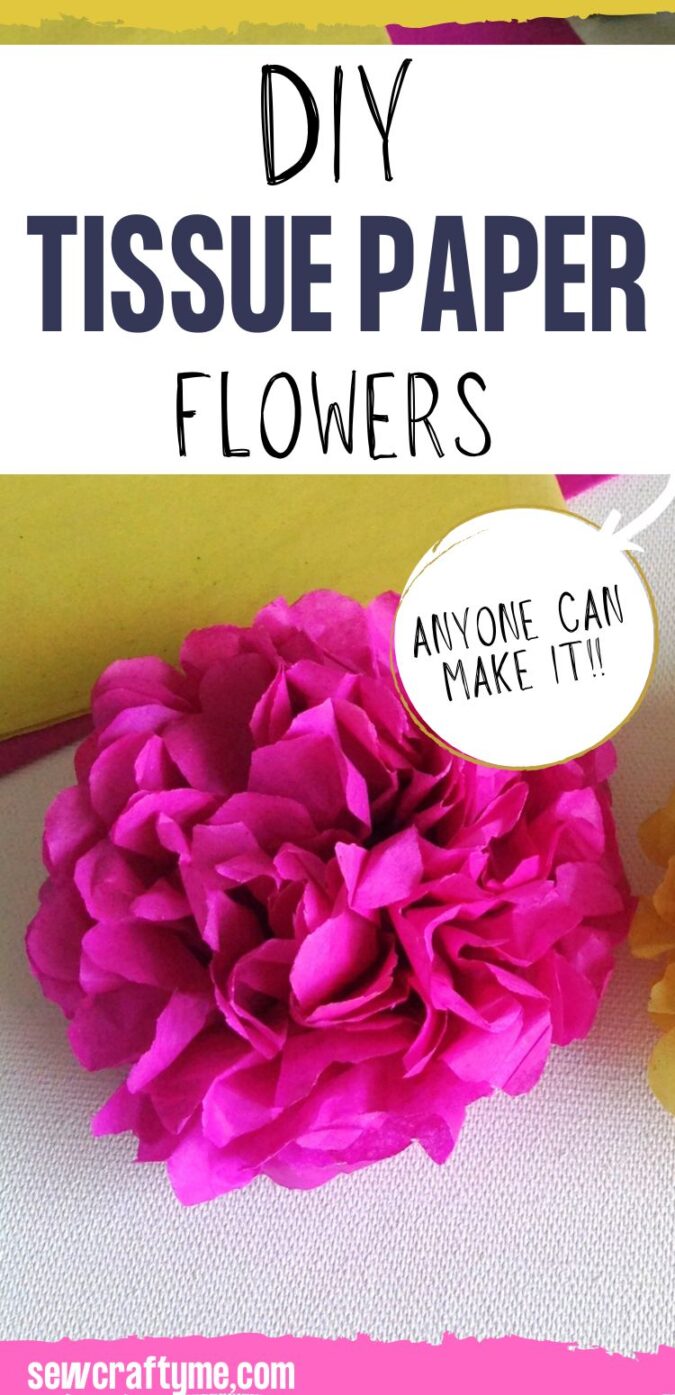 How to make a flower with tissue paper - Sew Crafty Me