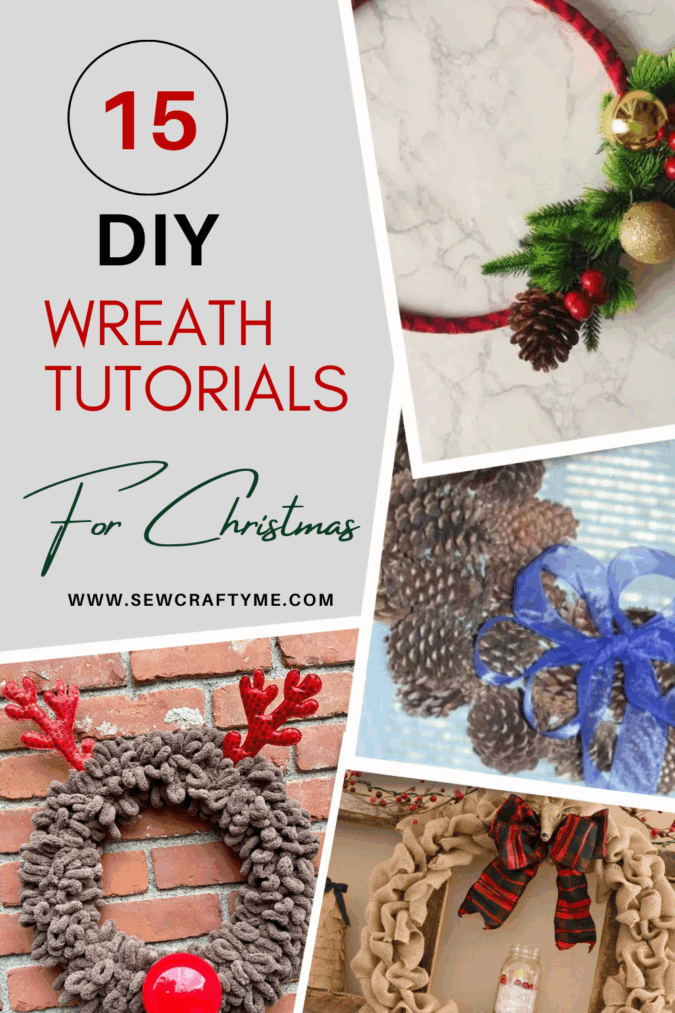 How to Make a Christmas Wreath-15 Free Tutorials - Sew Crafty Me