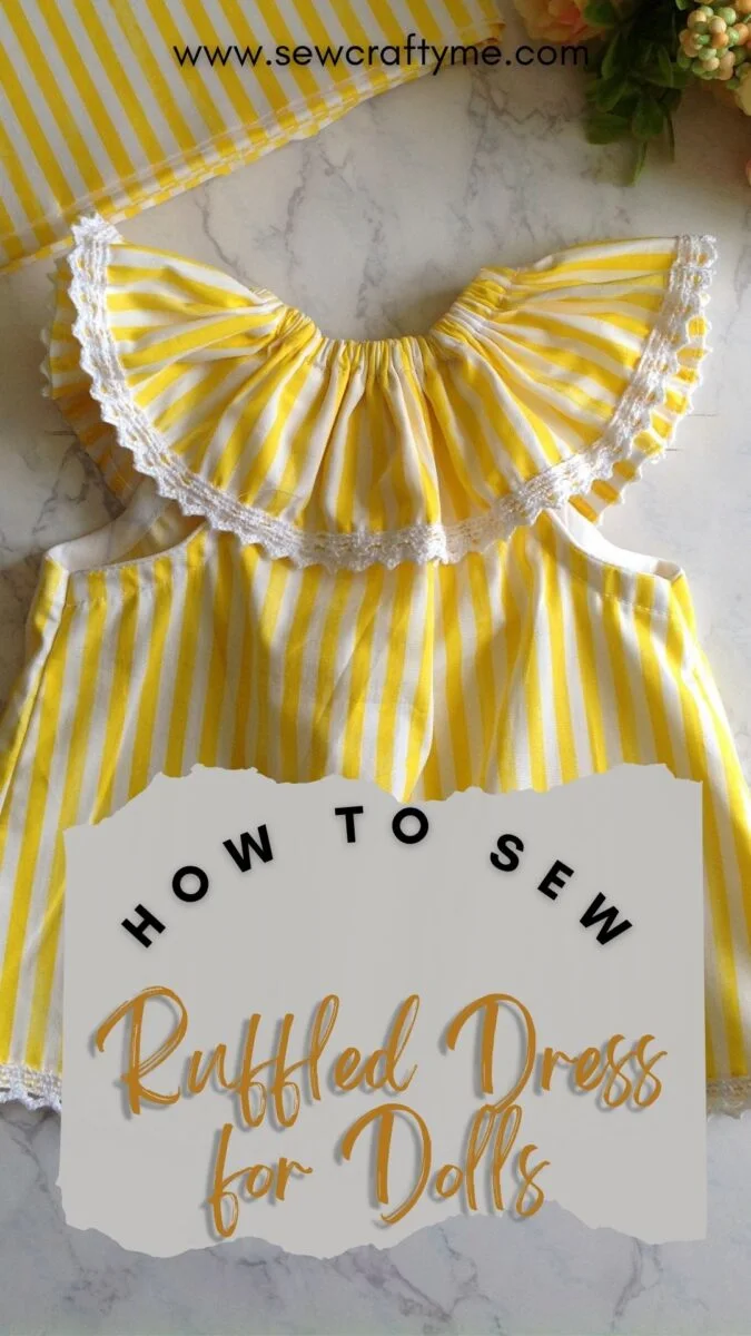 The Easiest Doll Ruffle Dress Sewing Pattern - Sew Crafty Me