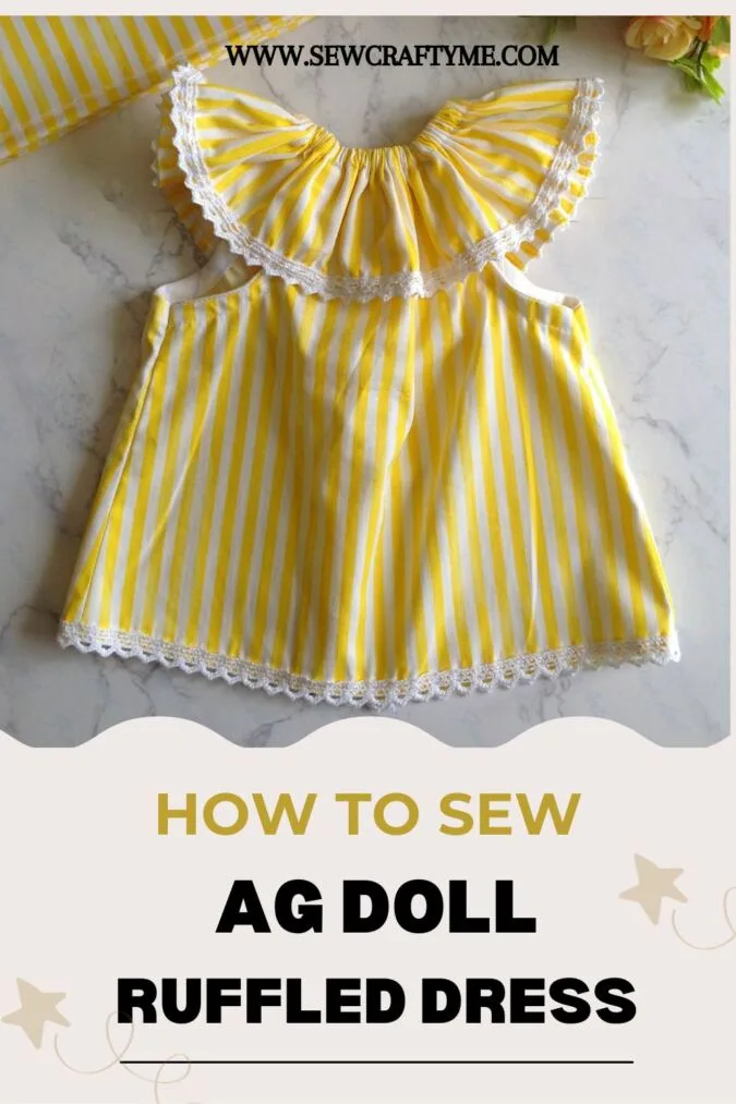 The Easiest Doll Ruffle Dress Sewing Pattern - Sew Crafty Me
