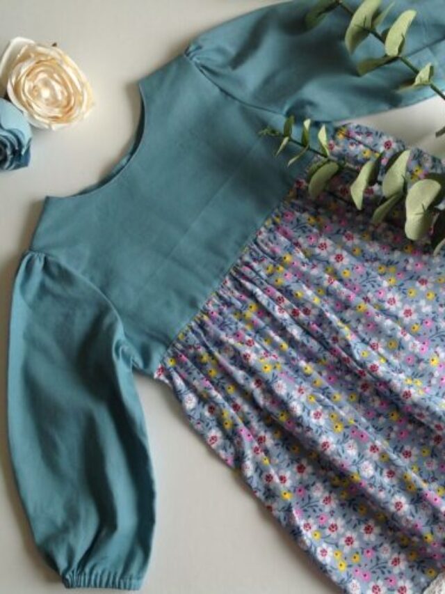 Sewing Pattern: Girls' Traditional Dress with Sleeves - Sew Crafty Me